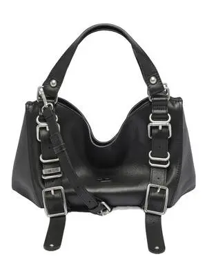 DIESEL® D-one Small Leather Top Handle Bag - Black