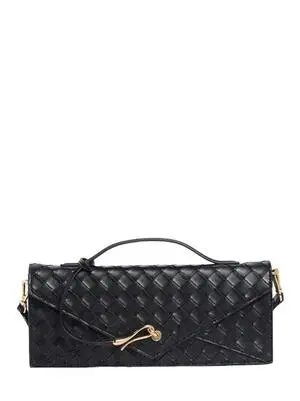 Jw Pei Celeste Woven Faux Leather Envelope Clutch - Black
