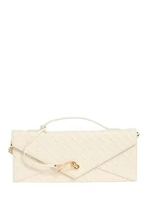 Jw Pei Celeste Woven Faux Leather Envelope Clutch - Ivory