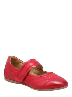 Miz Mooz Karin Leather Mary Jane Flat Red