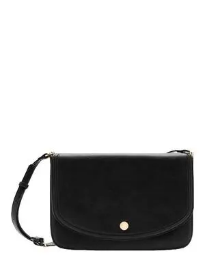 Mango Dalma Faux Leather Crossbody Bag - Black