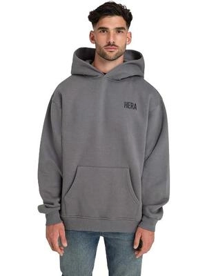 HERA Staple Long Sleeve Oversized Hoodie - Charcoal