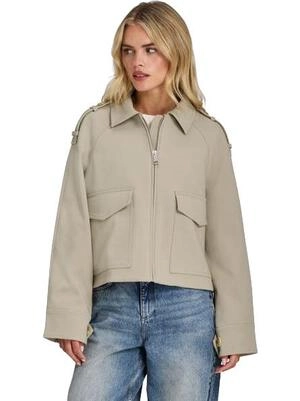 HERA Studio Boxy Fit Cropped Jacket - Elm