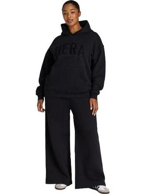 HERA Collegiate Long Sleeve Oversized Hoodie - Black