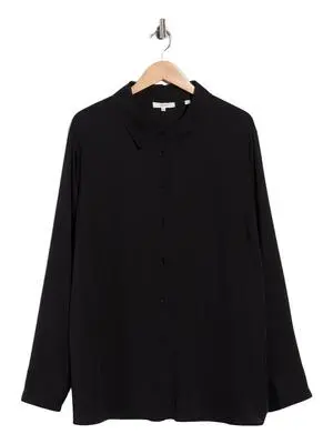 VINCE Stretch Silk Slim Blouse