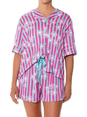 SUNSHINE SOCIETY Silky Short Sleeve Short - Daisy