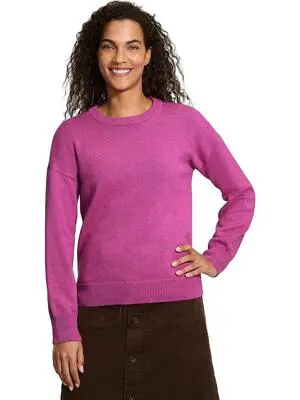LANDS' END Drifter Crew Neck Sweater - Soft Raspberry Heather