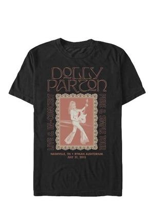 DOLLY PARTON Frame Concert Poster Short Sleeve T-shirt - Black