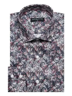 MASUTTO Brasillia Print Button-up Long Sleeve Shirt - Multicolor