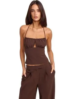 SASHA THERESE Clover Top - Brown