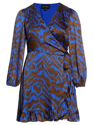 SUGARLIPS Krista Abstract Minidress - Brown-multi
