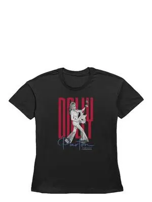 DOLLY PARTON Nashville Tennessee Pose Short Sleeve T-shirt - Black