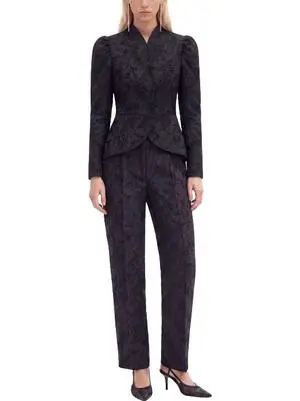 NOCTURNE Balloon Sleeve Wrap Jacket - Black
