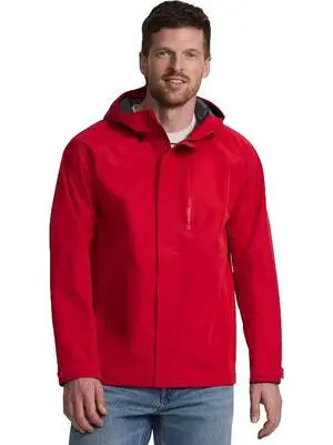 LANDS' END Squall Waterproof Packable Shell Rain Jacket - Compass Red