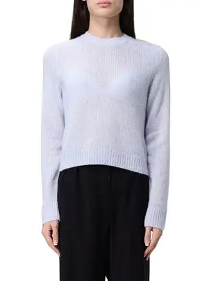 LISA YANG Cashmere And Silk Blend Crewneck Jumper With Long Sleeves - Gnawed Blue