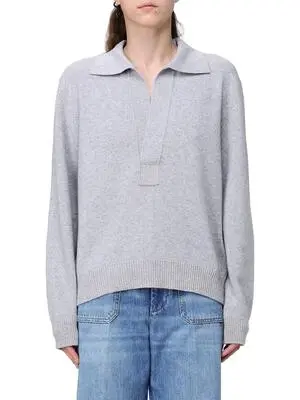 VICTORIA BECKHAM V-neck Merino Wool And Cashmere Blend Knit Polo