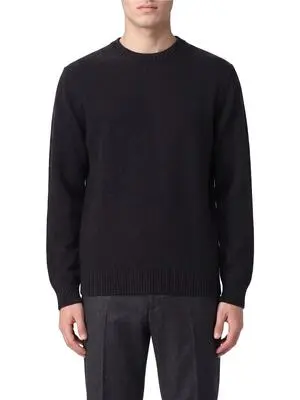 KANGRA Wool And Cashmere Blend Crewneck Sweater With Ribbed Trims - Brown