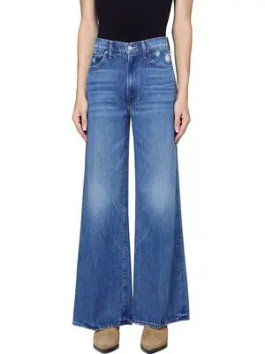 MOTHER The Ditcher Roller High-waisted Wide Leg Jeans In Denim