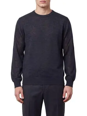 KANGRA Extrafine Merino Wool Long-sleeve Crewneck Jumper - Grey