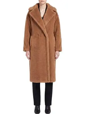 MAX MARA Max Mara Women Max Mara Long Double-Breasted Coat In Camel Wool And Silk