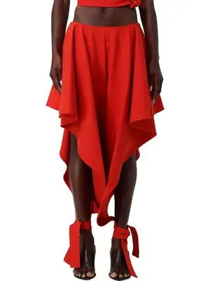 Alaïa Alaia Alaia Asymmetric Cotton Trousers - Orange