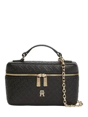 Tommy Hilfiger Monogram Debossed Vanity Crossbody Bag - Black