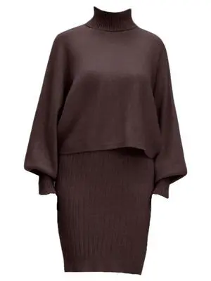 MONOSUIT Stellar Harmony Sweater And Dress Set - Brown
