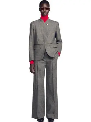 Sandro Wool Suit Jacket - Grey