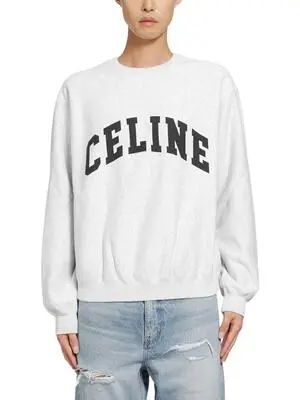 Celine Logo Cotton Sweatshirt - Multicolor
