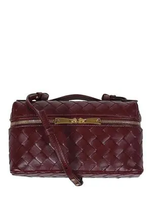 Bottega Veneta Bang Bang Mini Handbag In Intrecciato Calfskin Leather - Red