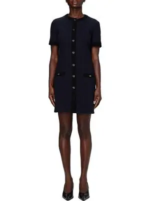 Gucci Wool Blend Chemisier Dress - Blue