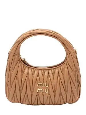Miu Miu Wander` Matelassé Leather Hobo Bag - Multicolor