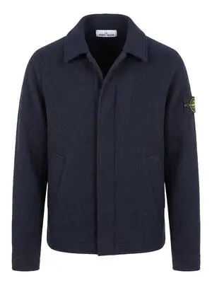 Stone Island Felted Rws Wool Cardigan - Multicolor