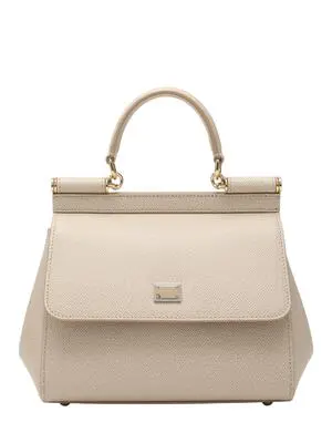 Dolce & Gabbana Medium Sicily Handbag In Nude - Pink