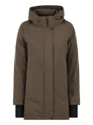 Herno A-shaped Down Jacket With Hood, 2 Layers - Green