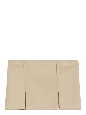 Miu Miu Miu Miu Soy-Colored Mini Skirt In Wool And Cashmere Women Cream