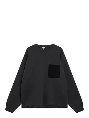 Loewe Loewe Charcoal Grey Jumper In Cotton Blend Men Gray