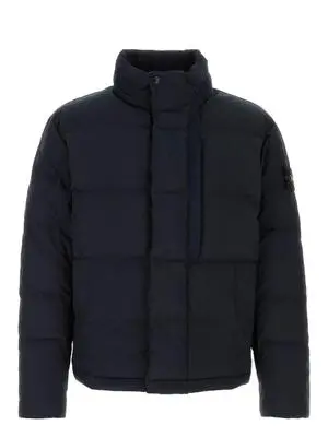 Stone Island Stone Island Men Midnight Blue Cotton Blend Down Jacket Blue