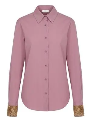 Dries Van Noten Dries Van Noten Women Chloris Cotton Shirt With Embroiders Cuffs Multicolor