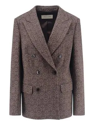 Dries Van Noten Barrysta Wool And Cotton Blazer - Brown