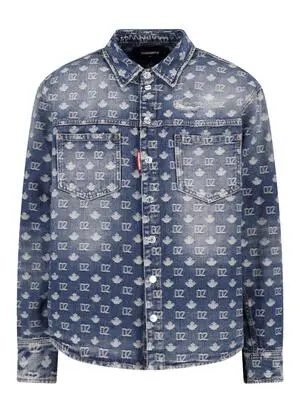 Dsquared2 Camicia In Denim - Blue