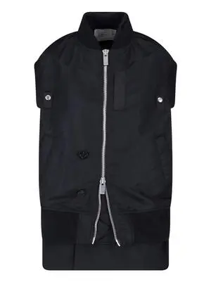 Sacai Nylon Twill Vest - Black