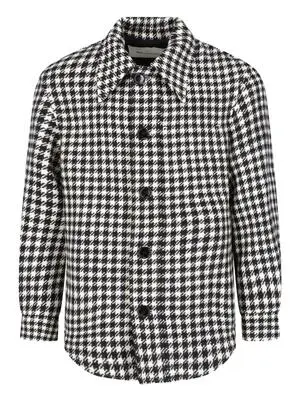 AMI Paris Virgin Wool Checked Jacket Black