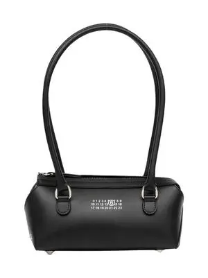 MAISON MARGIELA Mini J Bauletto Shoulder Bag With Logo - Black