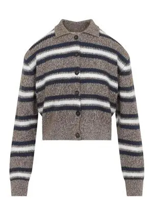 Brunello Cucinelli Brunello Cucinelli Striped Sweater Women Brown