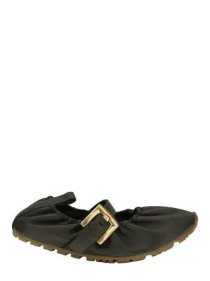 Balmain Balmain Women Buckle Strap Ballerinas Green