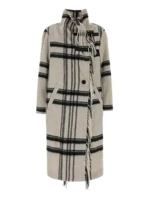 Isabel Marant Étoile Embroidered Wool Blend Gihan Coat - Multicolor