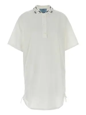 Prada Poplin Polo Dress - White