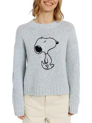 Chinti & Parker Merino Snoopy Marl Sweater - Multi Blue