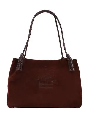 Etro Libra Medium Suede Shopping Bag - Brown